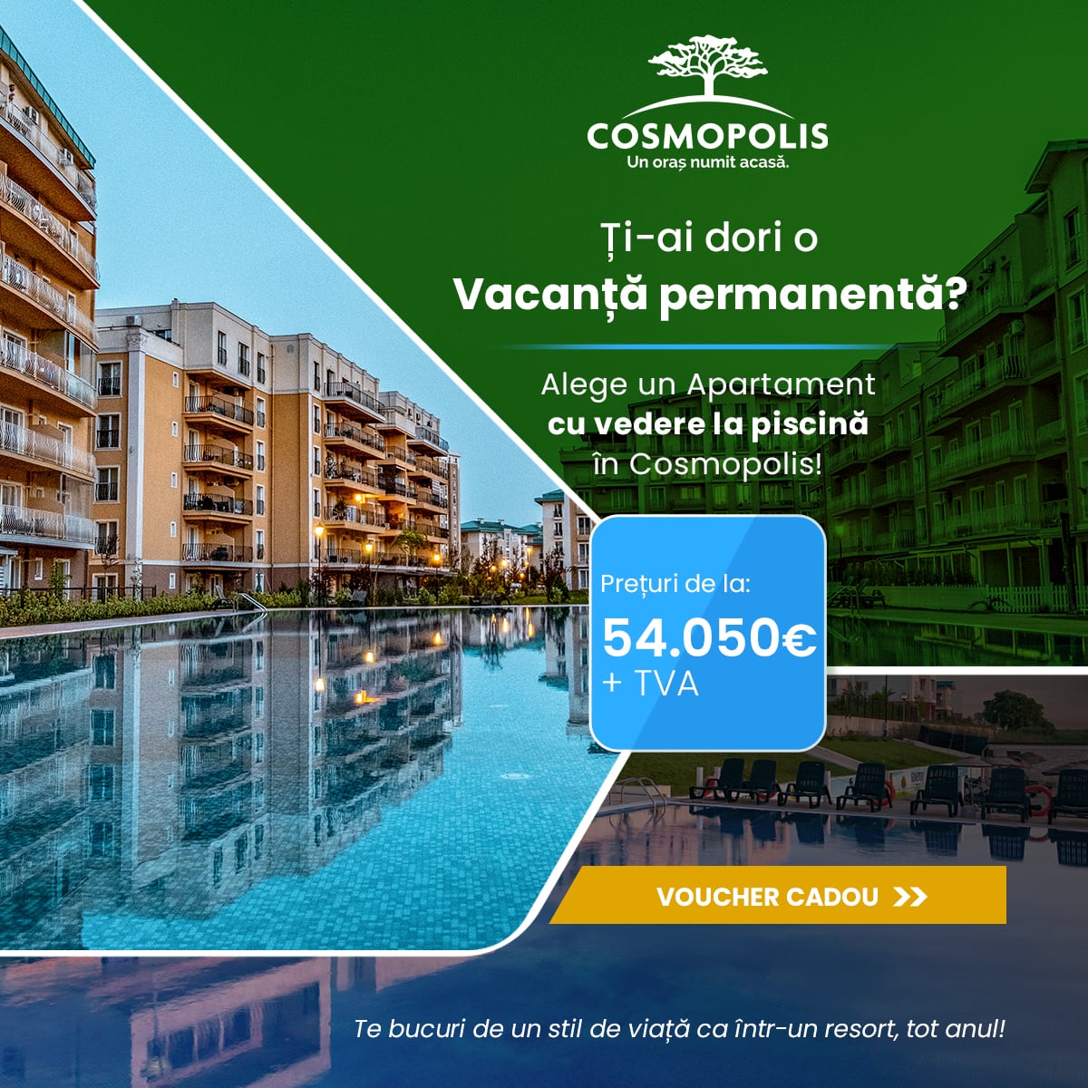 Cosmopolis | Oferte studiouri, apartamente, vile in ansamblul ...